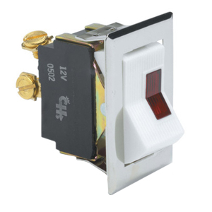 2 Position Lighted Amber Rocker Switch – 25 Amps at 12V DC | State Wire